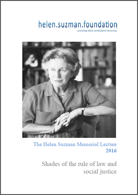 Helen Suzman Memorial Lecture 2016 — Helen Suzman Foundation